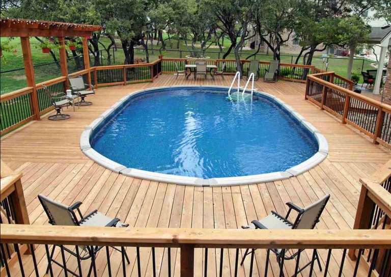 15 Most Inspiring Above-Ground Pool Deck Ideas - Archute